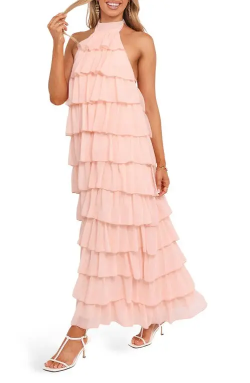 PETAL & PUP Ruffle Tiered Maxi Dress - Pink