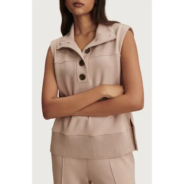 Varley Conall Sleeveless Top - Mushroom
