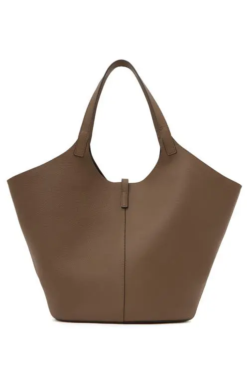 REISS Leather And Suede Tote - Tan