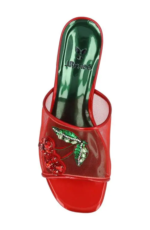 J. Reneé Cherry Slide Sandal