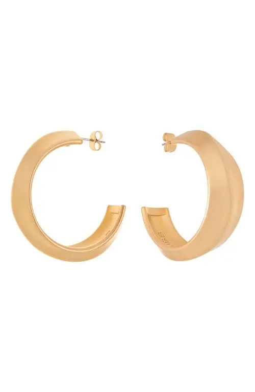 REISS Tara Twist Hoop Earrings - Gold Tone