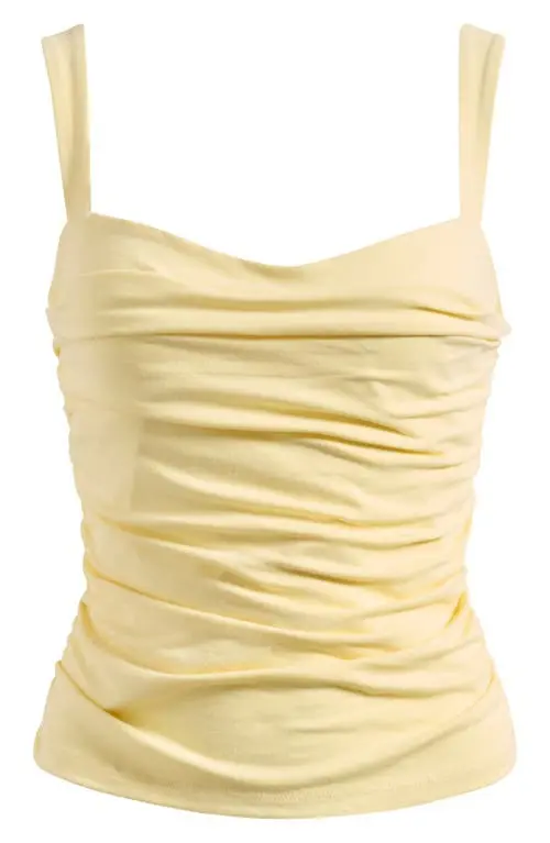 REFORMATION Trish Ruched Tank - Pineapple