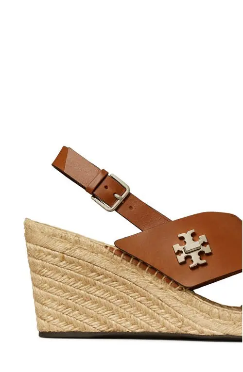 Tory Burch Turnlock Espadrille Slingback Platform Wedge Sandal