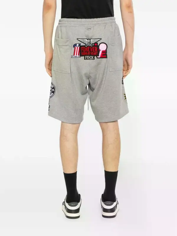 MASTERMIND WORLD Logo-appliqué Shorts - Grey