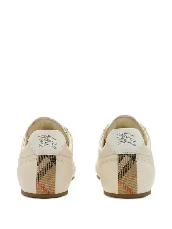 Burberry Knight Runner Leather And Suede Sneakers - Neutrals