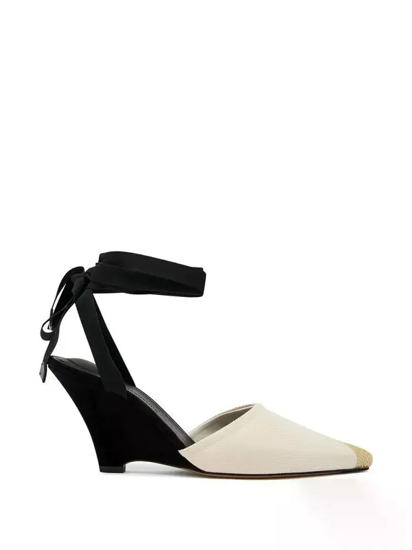 Jacquemus Pointed Toe Tie Sandals - Neutrals