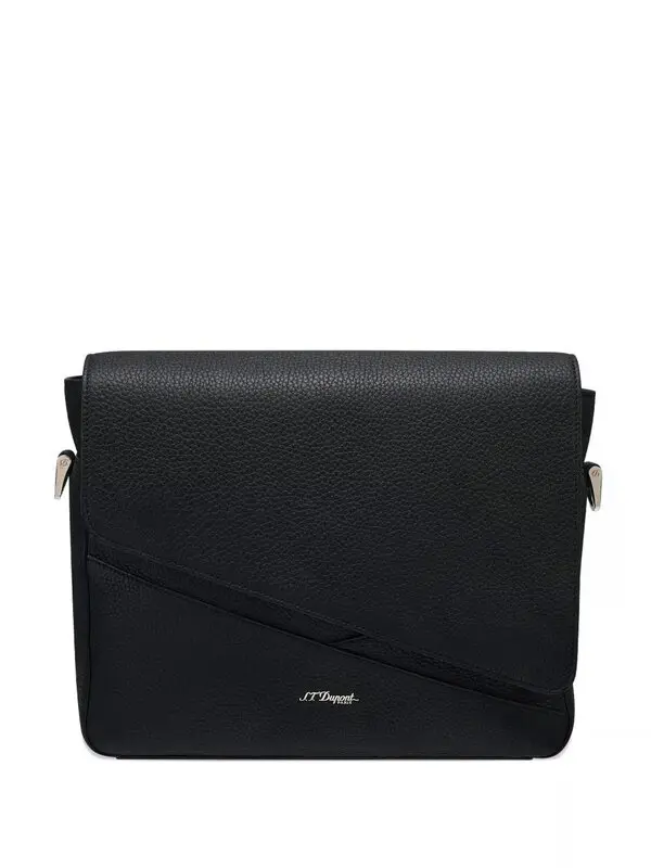 S.t. Dupont Neo Capsule Grained-leather Messenger Bag - Black