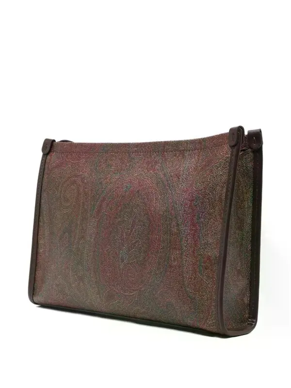 Etro Pegasus Paisley Clutch - Brown
