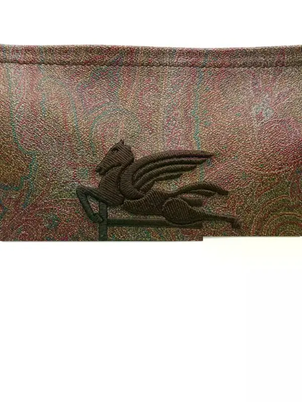 Etro Pegasus Paisley Clutch - Brown