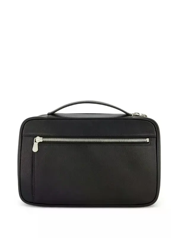 Brunello Cucinelli Grain Leather Beauty Case - Black