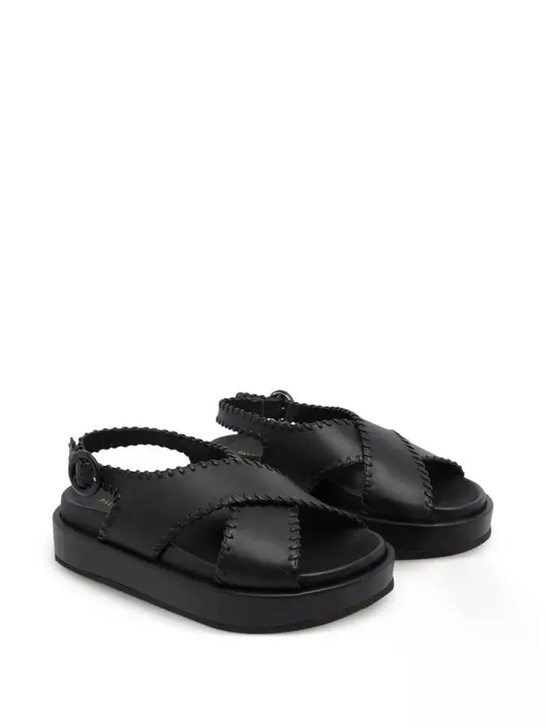 PALOMA BARCELO Open-toe Buckle-fastening Sandals - Black