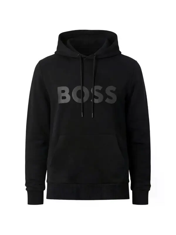 BOSS Logo-detail Hoodie - Black