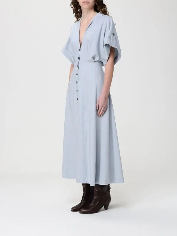Alberta Ferretti Viscose And Silk Blend Midi Dress