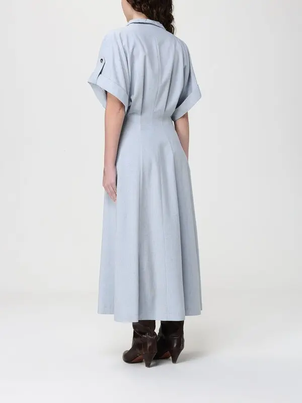 Alberta Ferretti Viscose And Silk Blend Midi Dress