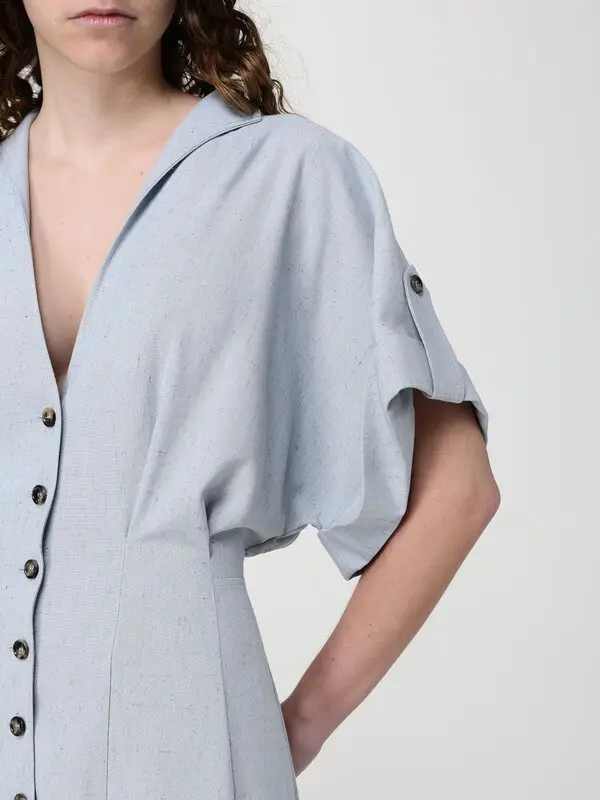 Alberta Ferretti Viscose And Silk Blend Midi Dress