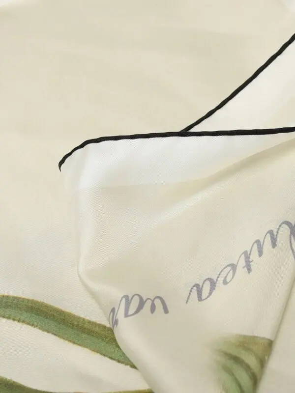 Alberta Ferretti Printed Silk Scarf - White