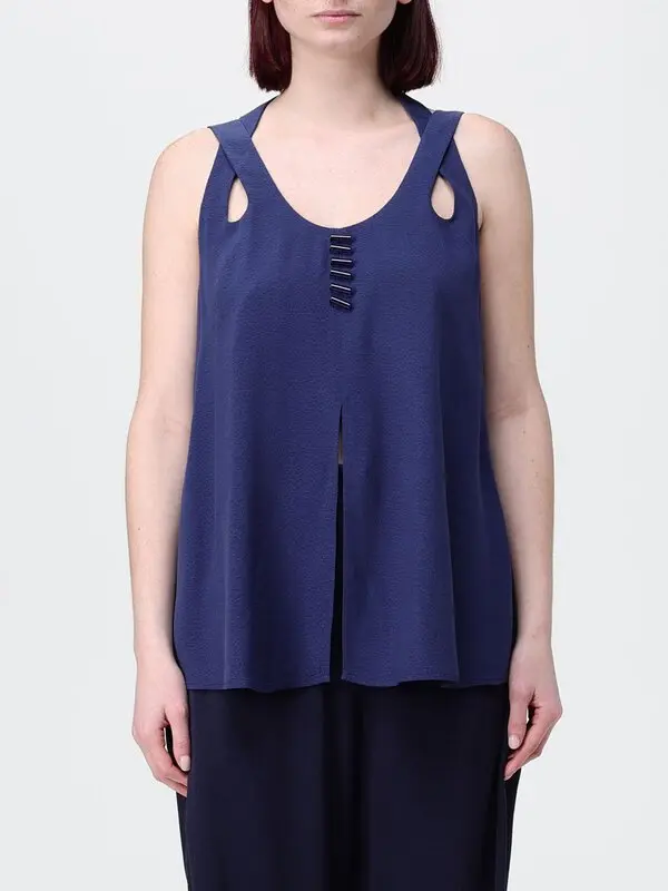 Emporio Armani Viscose Top - Blue