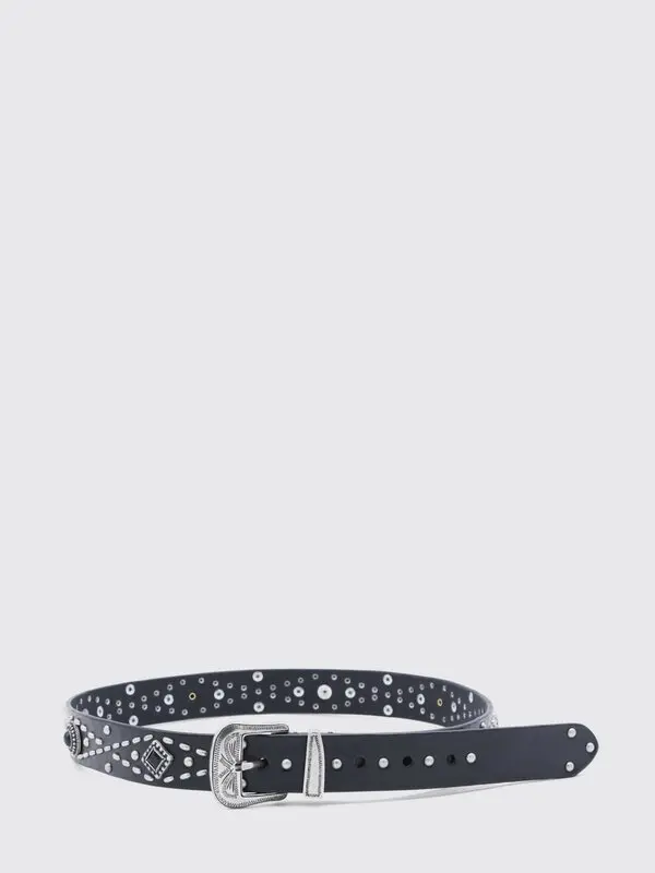 GOLDEN GOOSE Embellished Leather Belt - Black