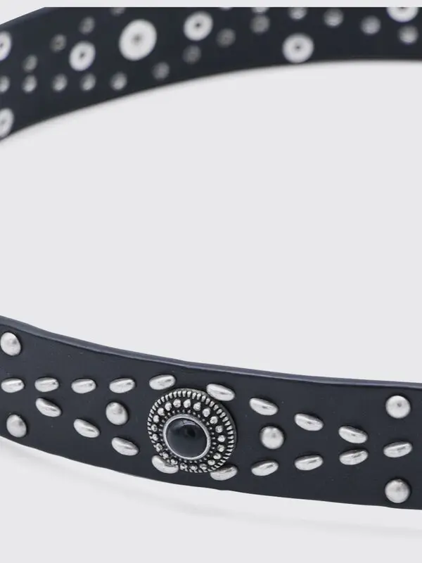GOLDEN GOOSE Embellished Leather Belt - Black