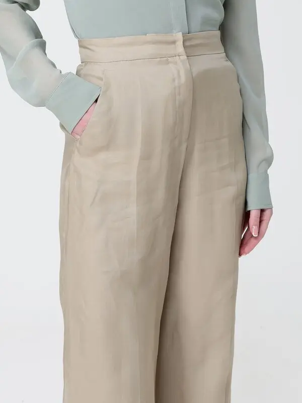 Max Mara Silk Flared Trousers - Sand