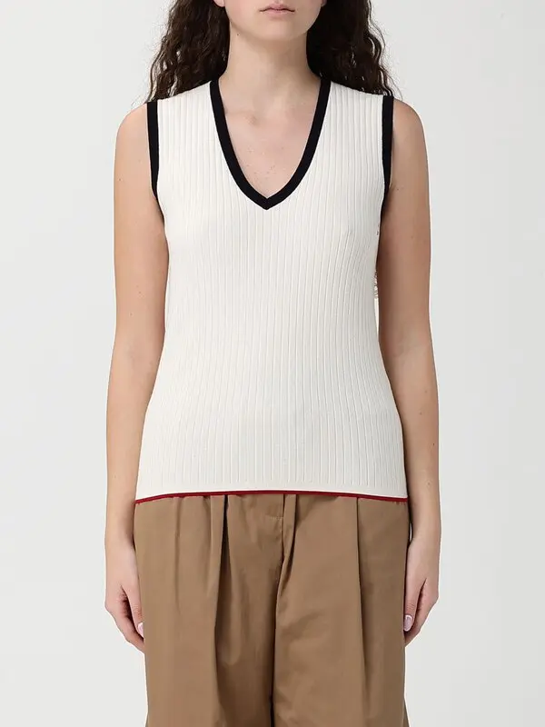 Max Mara Viscose Knit Top - White