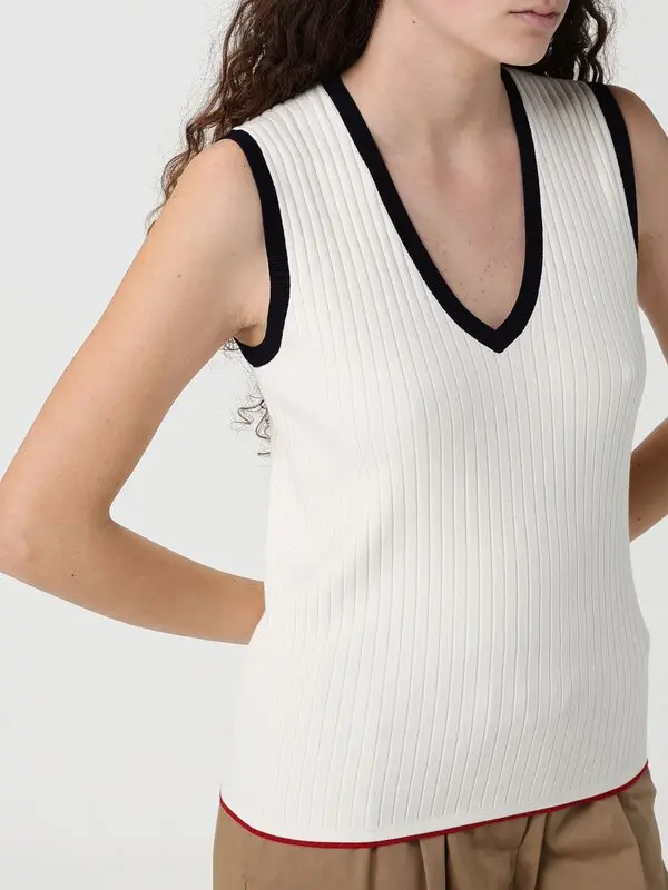 Max Mara Viscose Knit Top - White