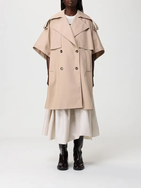 Max Mara Oversized Double Breasted Trench Coat - White