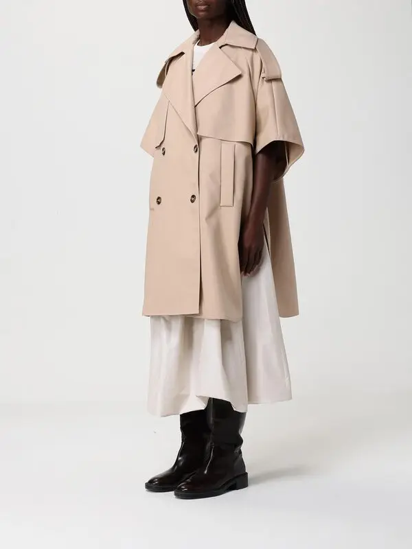 Max Mara Oversized Double Breasted Trench Coat - White