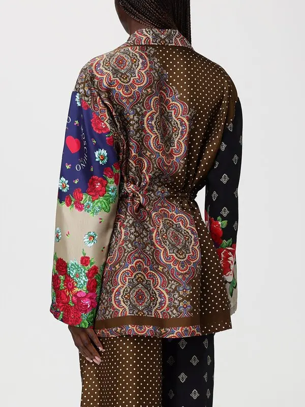 Moschino Abstract Patchwork Silk Shirt