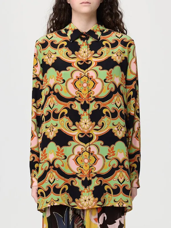 Etro Cotton Blend Shirt With Paisley Print - Multicolor