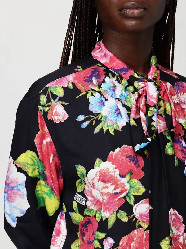 Moschino Floral Viscose Blouse - Black