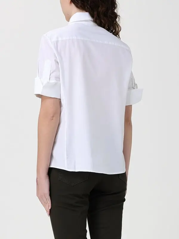 FAY Stretch Cotton Short-sleeve Shirt - White