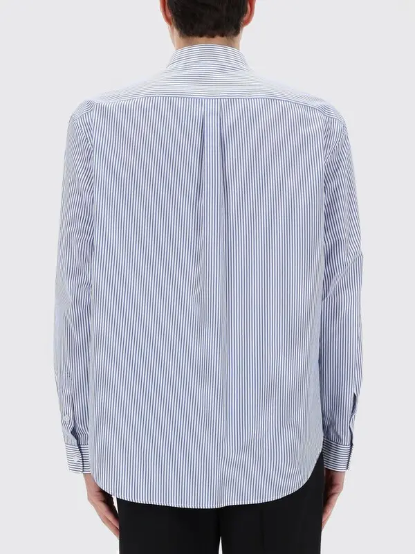 Balmain Striped Cotton Shirt - Gnawed Blue
