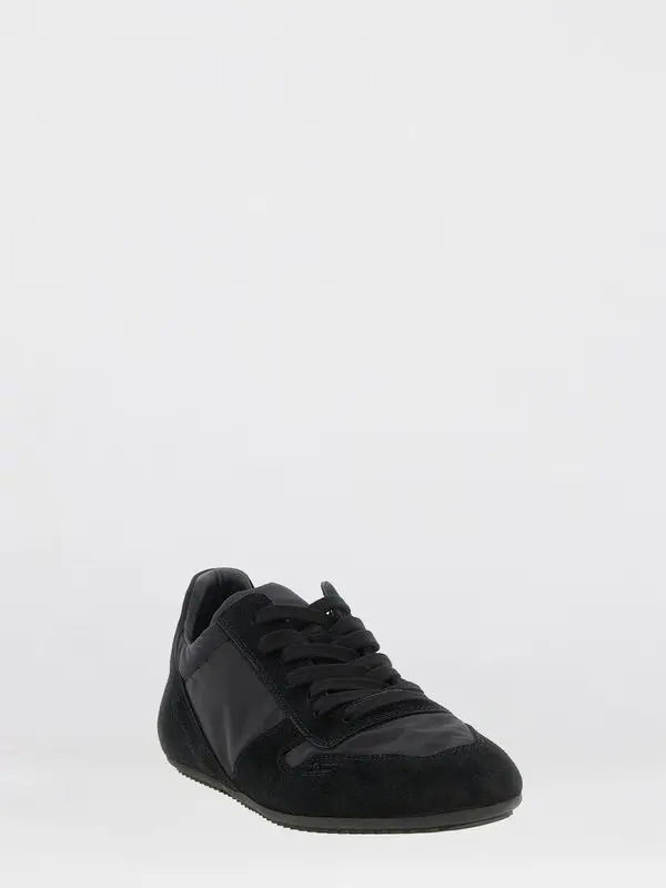 Rick Owens Temple Minimal Suede And Nylon Lace-up Sneakers - Black