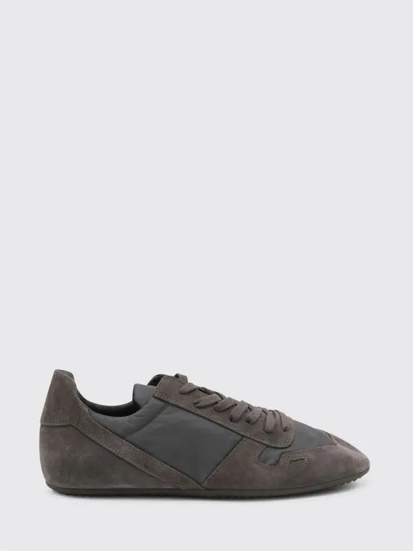 Rick Owens Temple Minimal Suede And Nylon Lace-up Sneakers - Dust