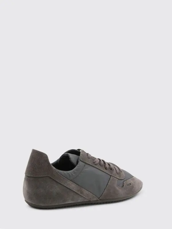 Rick Owens Temple Minimal Suede And Nylon Lace-up Sneakers - Dust