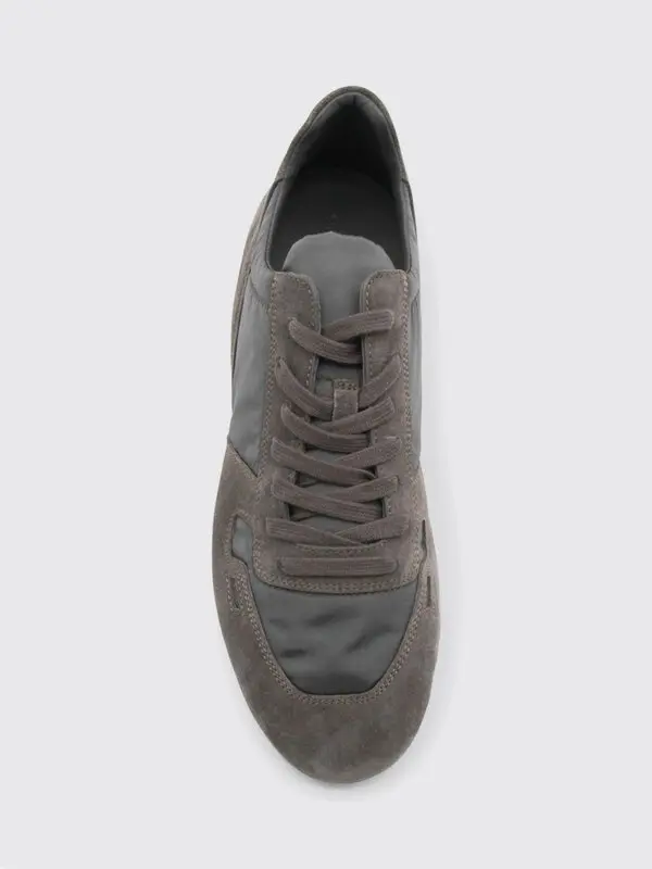 Rick Owens Temple Minimal Suede And Nylon Lace-up Sneakers - Dust