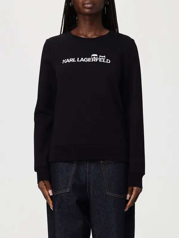 Karl Lagerfeld Cotton Crew Neck Sweatshirt With Logo