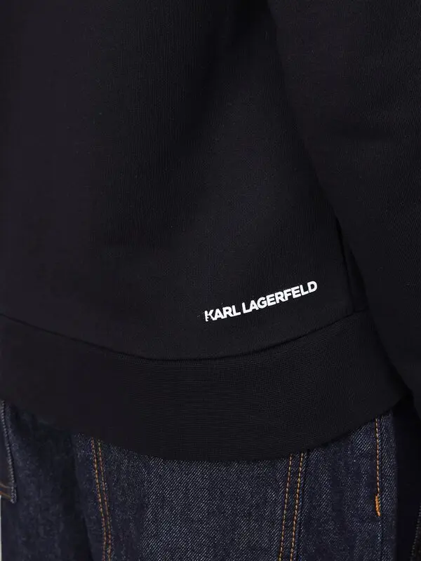 Karl Lagerfeld Cotton Crew Neck Sweatshirt With Logo