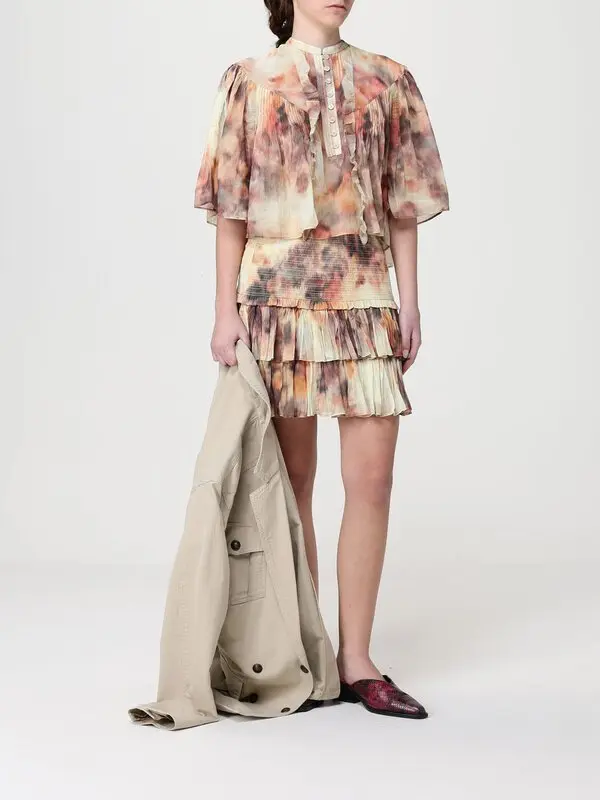 Isabel Marant Étoile Tiered Ruffled Mini Skirt - Beige