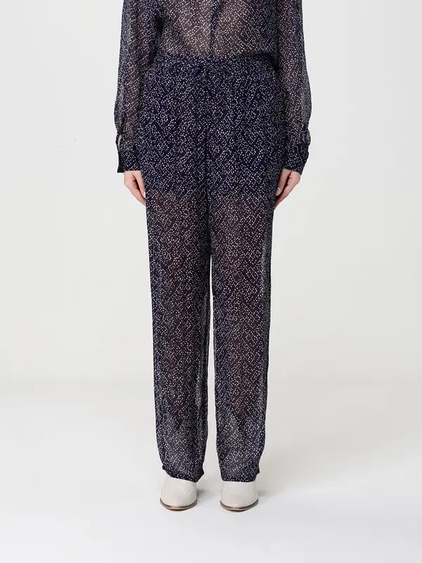 Isabel Marant Étoile Polka Dot Viscose Trousers - Blue