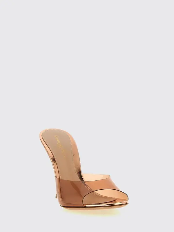 GIANVITO ROSSI Sofia Pvc Mule Sandals With A High Flared Heel - Orange