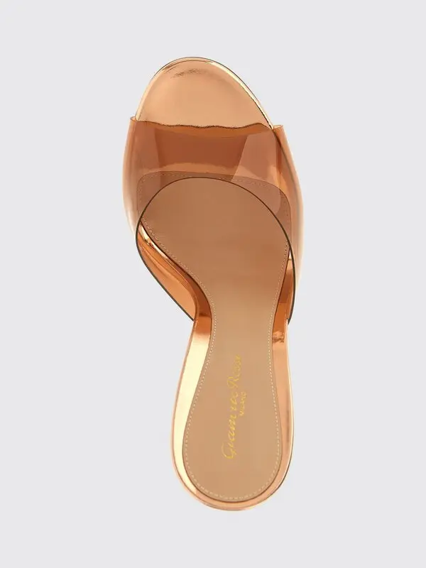 GIANVITO ROSSI Sofia Pvc Mule Sandals With A High Flared Heel - Orange