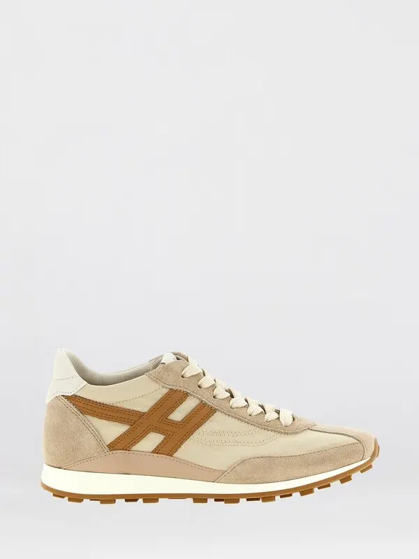 Hogan Athletic Suede And Nylon Lace-up Sneakers - Brown