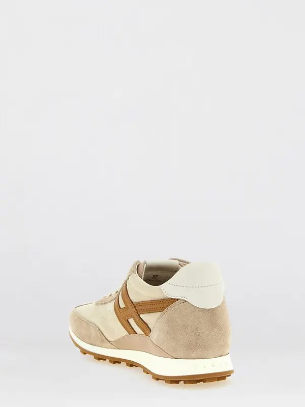 Hogan Athletic Suede And Nylon Lace-up Sneakers - Brown