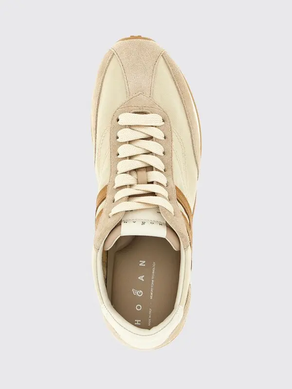 Hogan Athletic Suede And Nylon Lace-up Sneakers - Brown