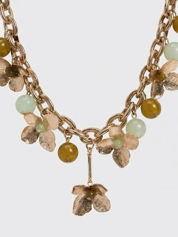 TWINSET Brass Necklace With Beads And Charms - White