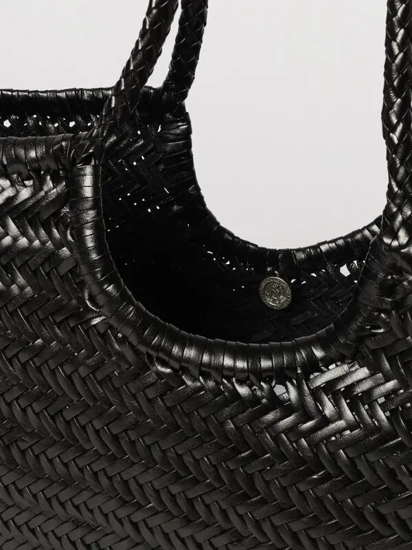 Dragon Diffusion Woven Shoulder Bag - Black