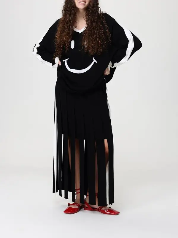 Moschino Wool Pleated Midi Skirt