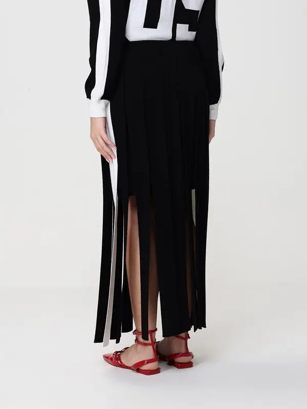 Moschino Wool Pleated Midi Skirt